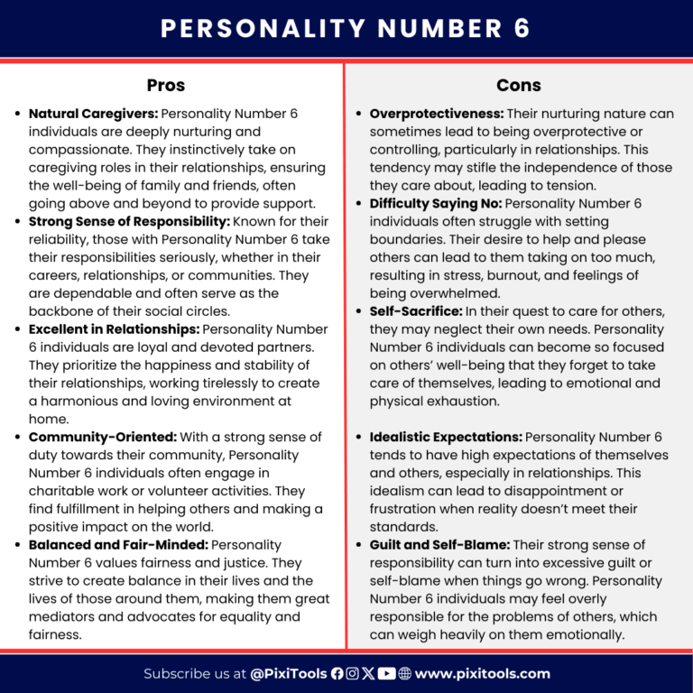 Personality Number 6: Discover the Unique Traits and Strengths - PixiTools